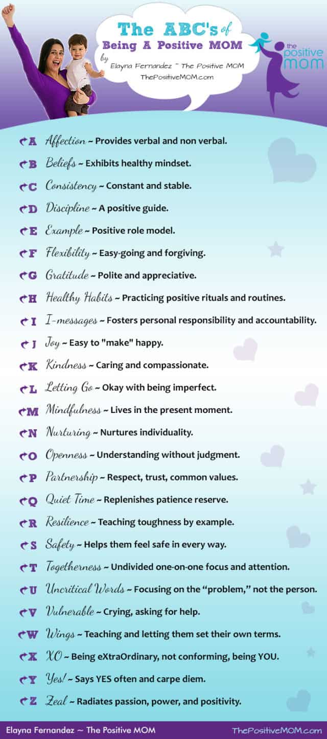 The ABCs of Being A Positive Mom