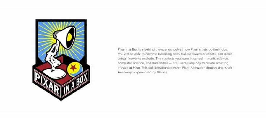 Learning At Home with Pixar In A Box