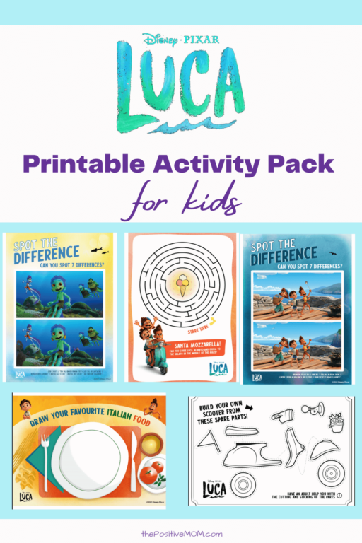 FREE Printable LUCA Activity Pack for Kids [ Disney * Pixar ]